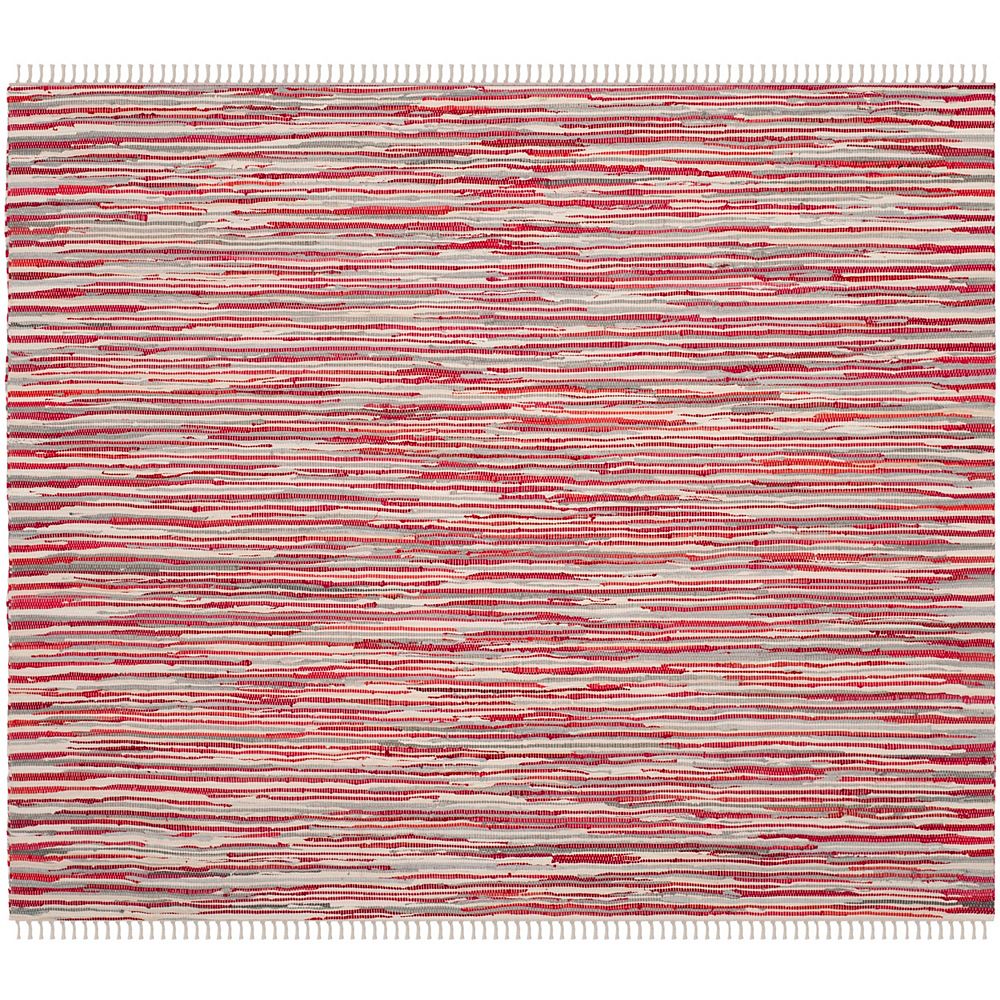 Safavieh Rag Rug Anrai Red / Multi 4 ft. X 4 ft. Square Area Rug | The ...