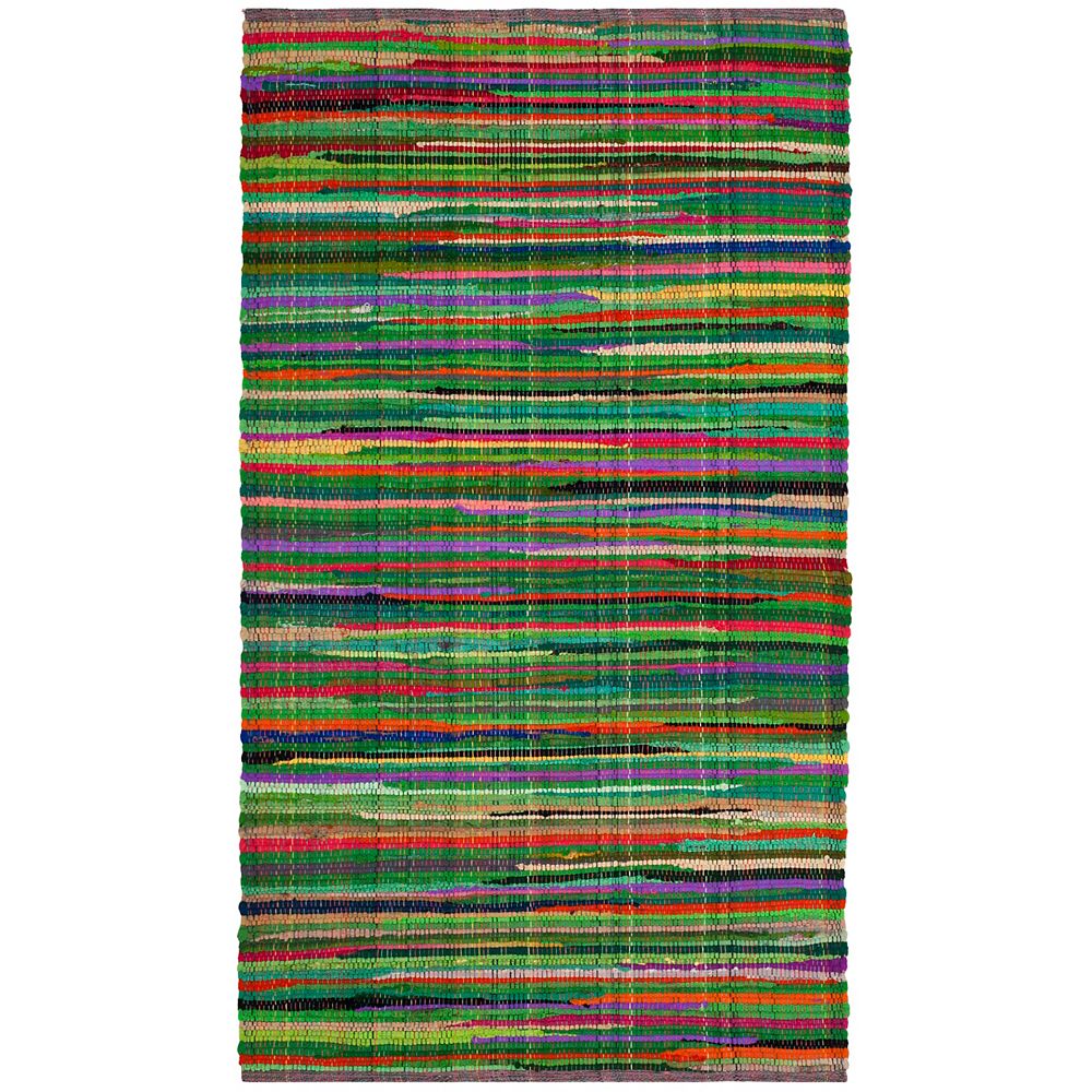 Safavieh Rag Rug Andrina Green / Multi 3 ft. X 5 ft. Area Rug | The ...
