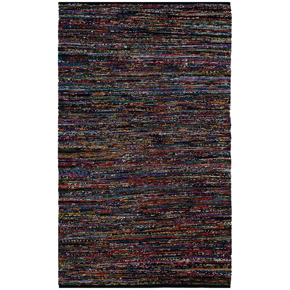 Safavieh Rag Rug Braelyn Black / Red 5 ft. X 8 ft. Area Rug | The Home ...