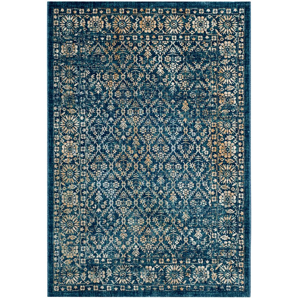 Safavieh Evoke Xavier Navy / Gold 6 ft. 7-inch X 9 ft. 2-inch Area Rug ...