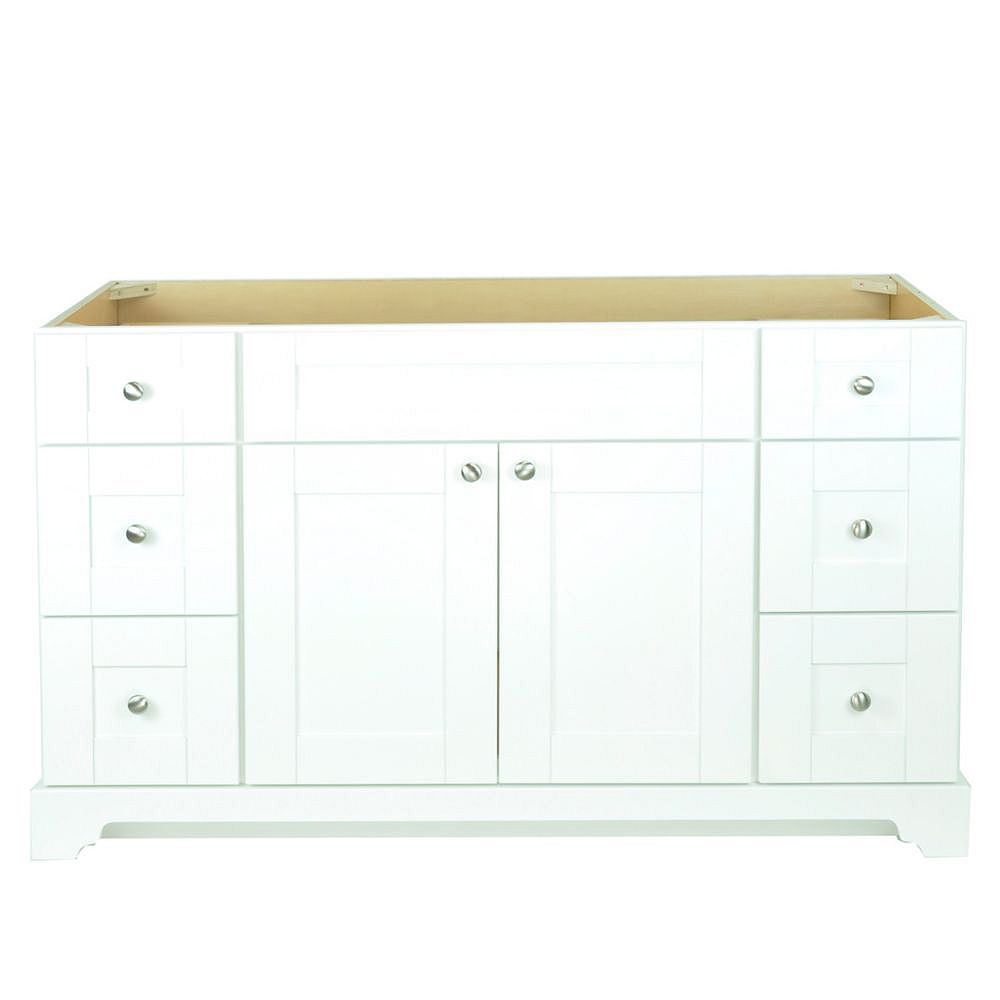LUKX Bold Damian 54 inch Vanity Cabinet in White | The Home Depot Canada
