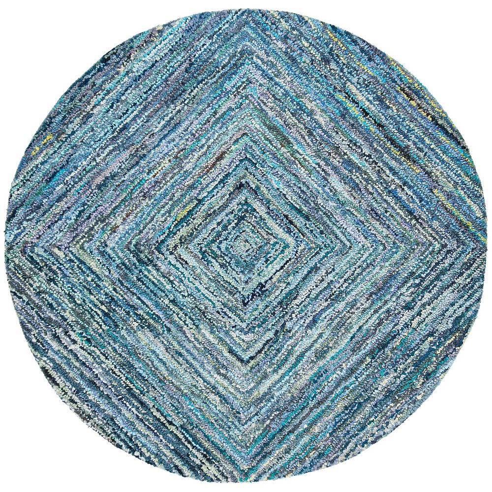 Safavieh Nantucket Connor Blue 6 ft. X 6 ft. Round Area Rug | The Home ...