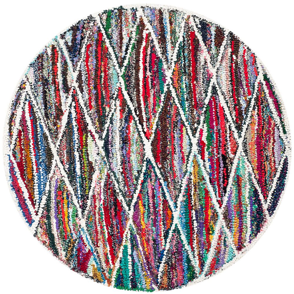 Safavieh Nantucket Megan Multi 4 ft. X 4 ft. Round Area Rug | The Home ...