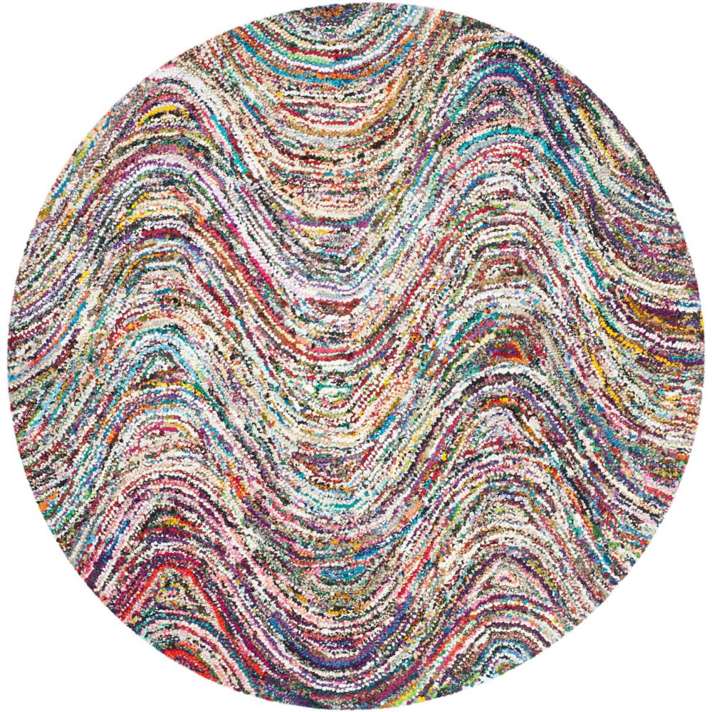 Safavieh Nantucket Charles Multi 6 ft. X 6 ft. Round Area Rug | The ...
