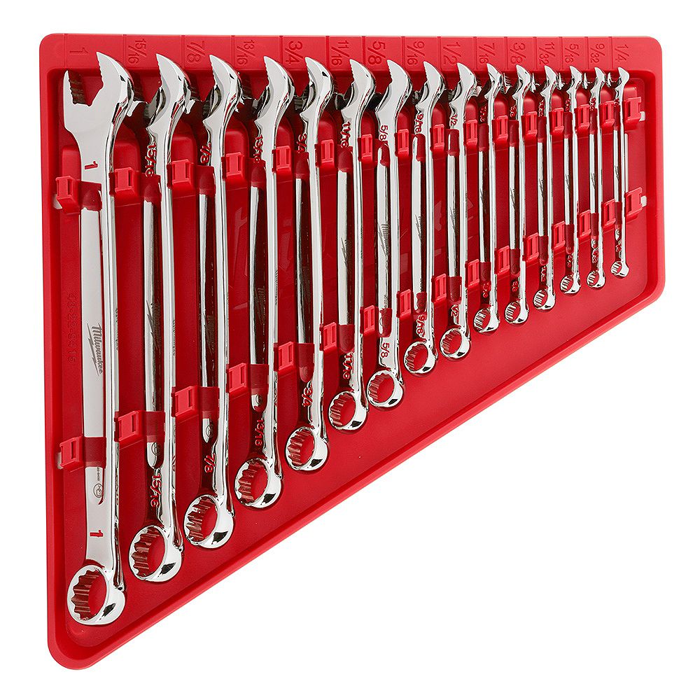 Milwaukee Tool Combination SAE Wrench Mechanics Tool Set (15-Piece ...
