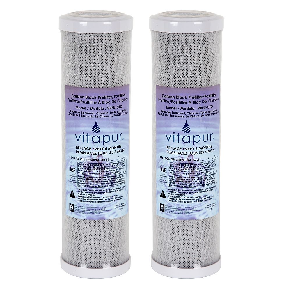 Vitapur Filter Kit for VFK-1U System - 1 year supply includes 2 filters ...