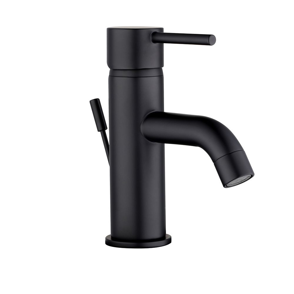 Glacier Bay Single-Lever Bathroom Faucet in Matte Black with 3-Piece ...
