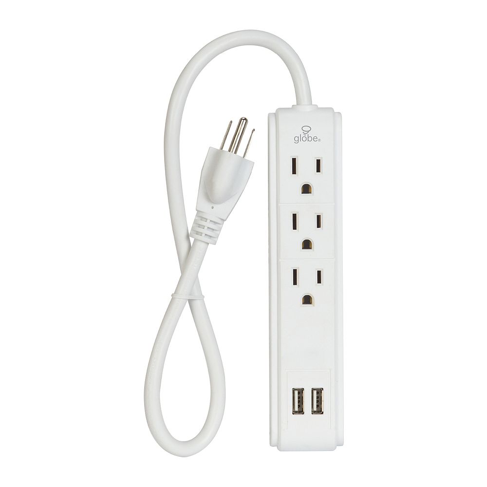 Globe Electric 4 ft. 3-Outlet Power Strip | The Home Depot Canada
