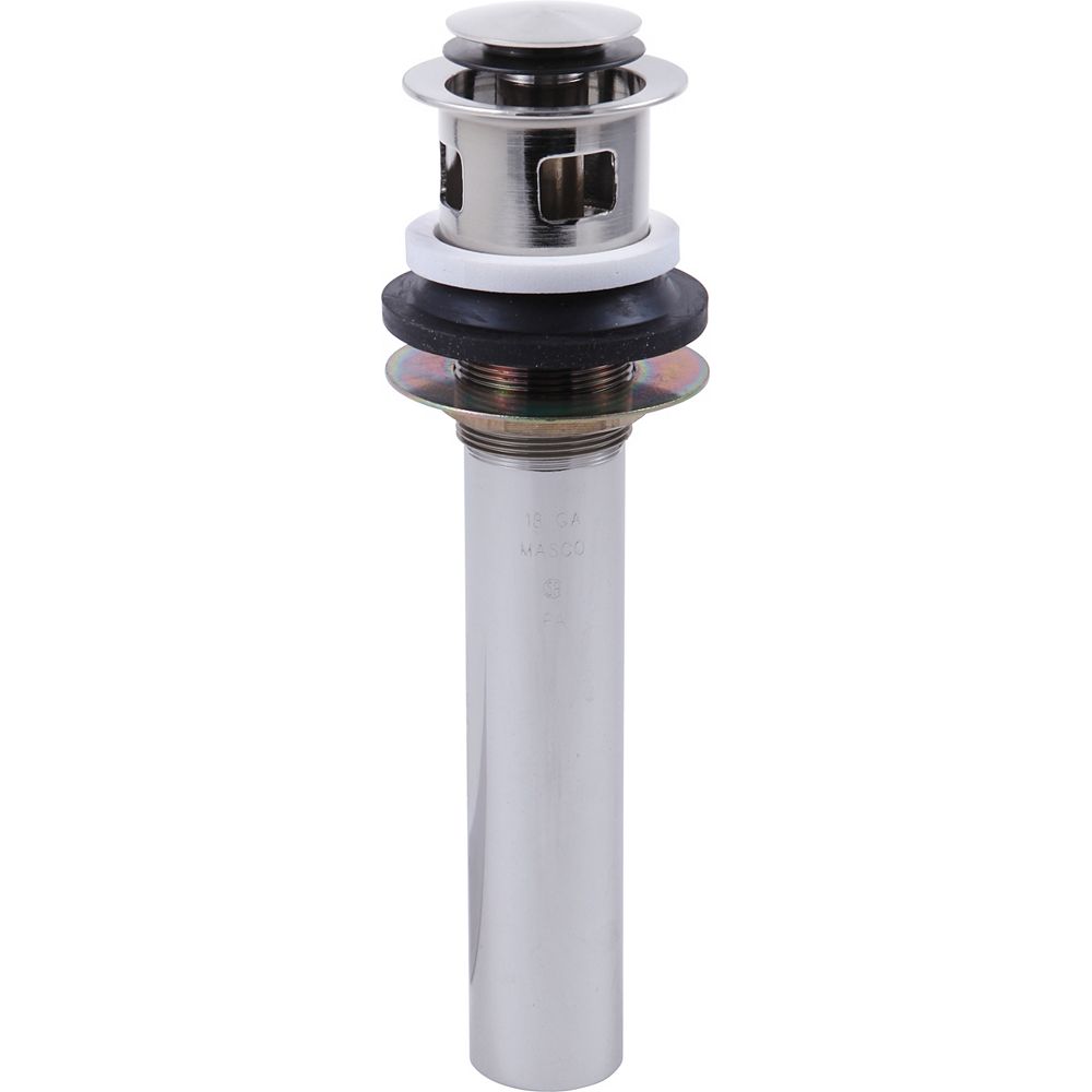 Delta Push Pop-Up with Overflow, Matte Black | The Home Depot Canada