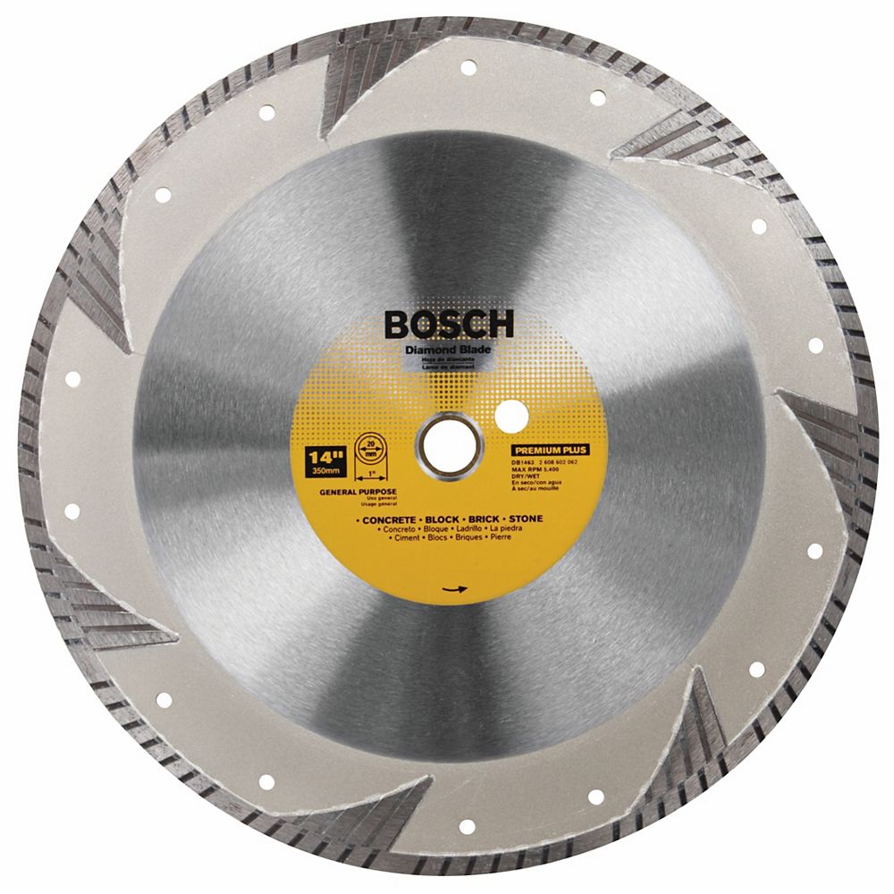Bosch 14 inch Premium Plus Turbo Rim Diamond Blade for Smooth Cuts ...