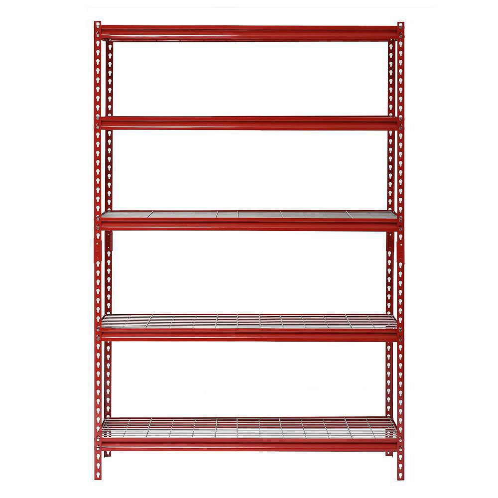 Muscle Rack 72 in. H x 48 in. W x 24 in. D 5-Shelf Boltless Steel ...