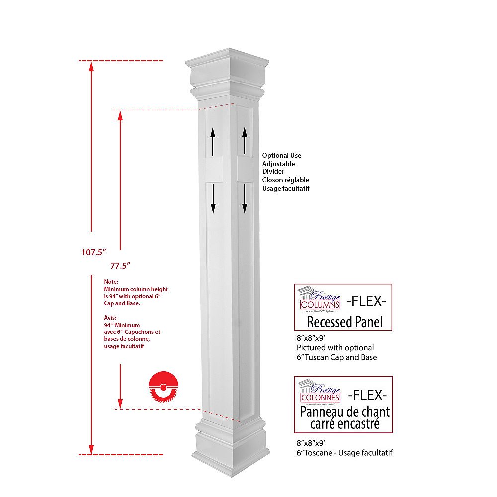 Prestige Products Column - PVC, Square FLEX, Recessed Square Edge Panel ...