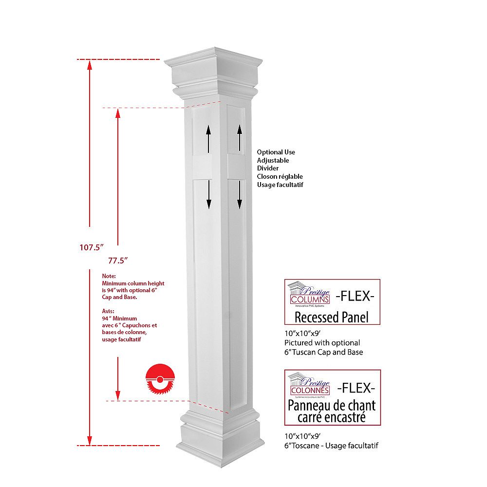 Prestige Products Column - PVC, Square FLEX, Recessed Square Edge Panel ...