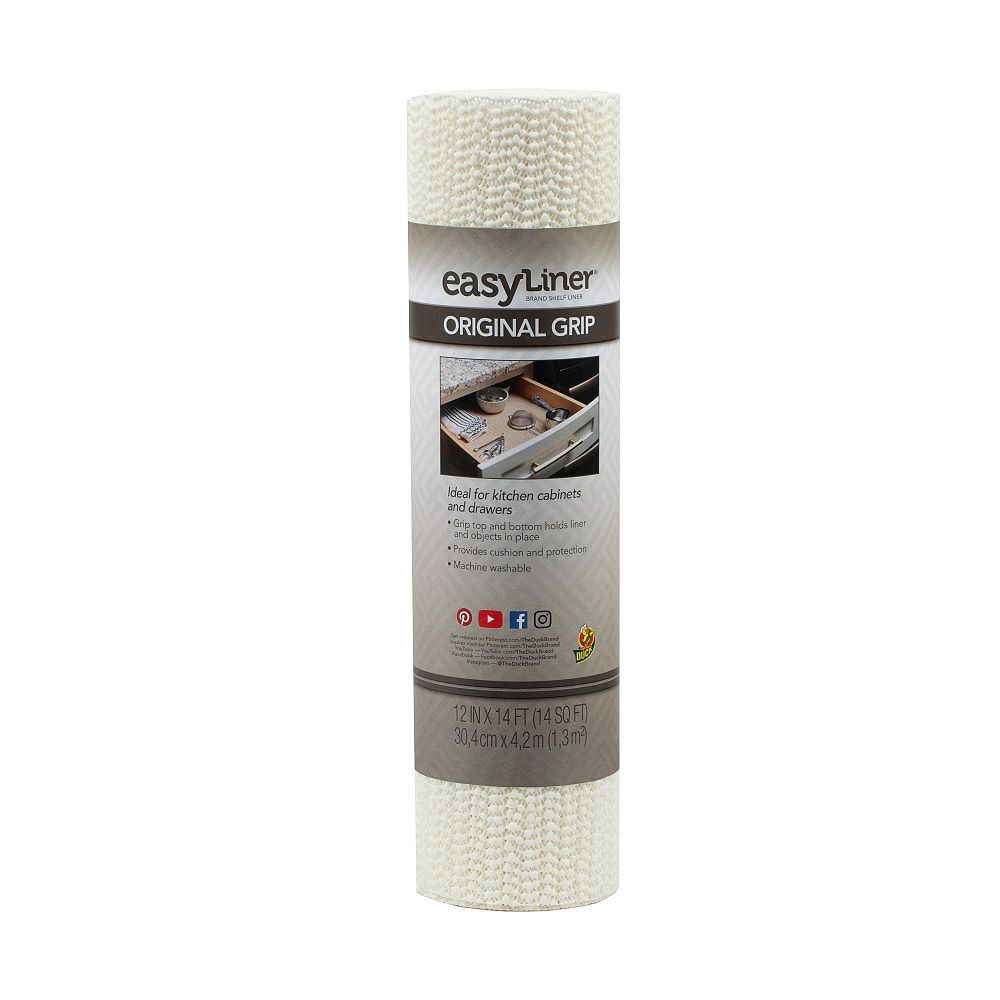 EasyLiner 12 inch X14 ft. Original White Shelf Liner | The Home Depot ...