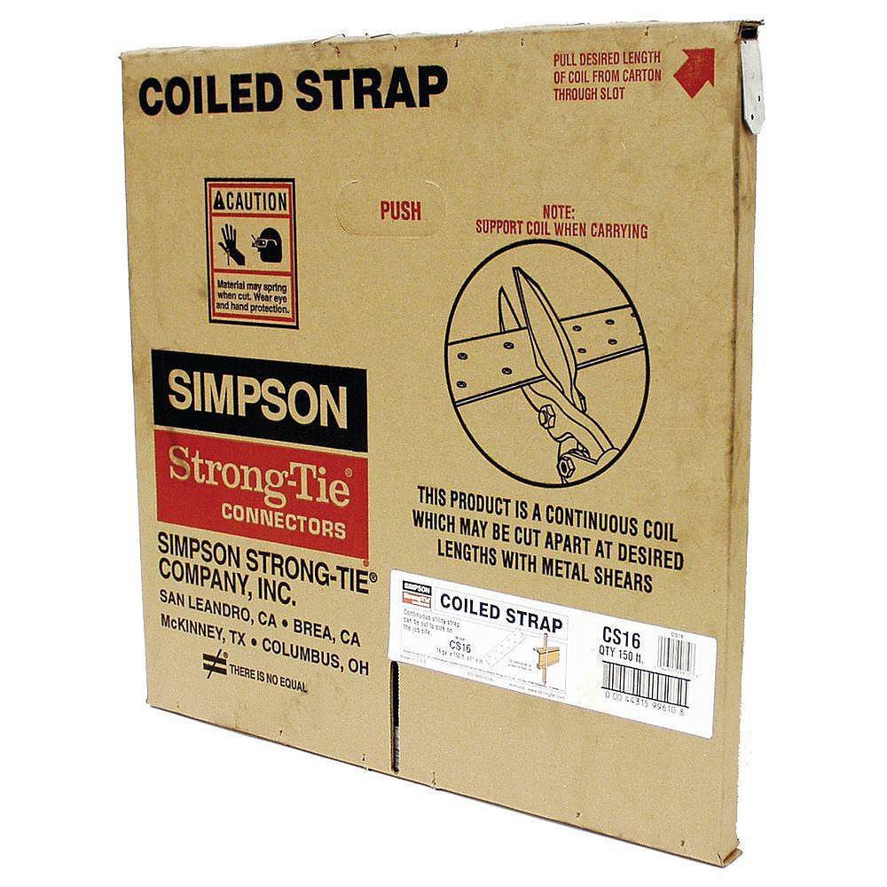 Simpson Strong-Tie CS 150 ft. 16-Gauge Galvanized Coiled Strap | The ...