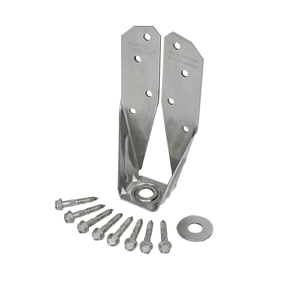 Simpson Strong-Tie DTT Stainless-Steel Deck Tension Tie for 2x with 1-1 ...