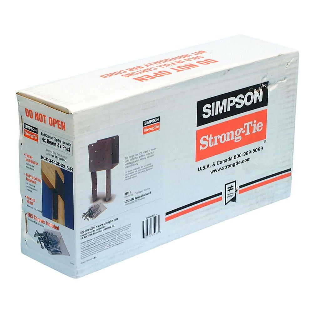 Simpson Strong-Tie ECCQ End Column Cap for 4x Beam, 4x Post, with ...