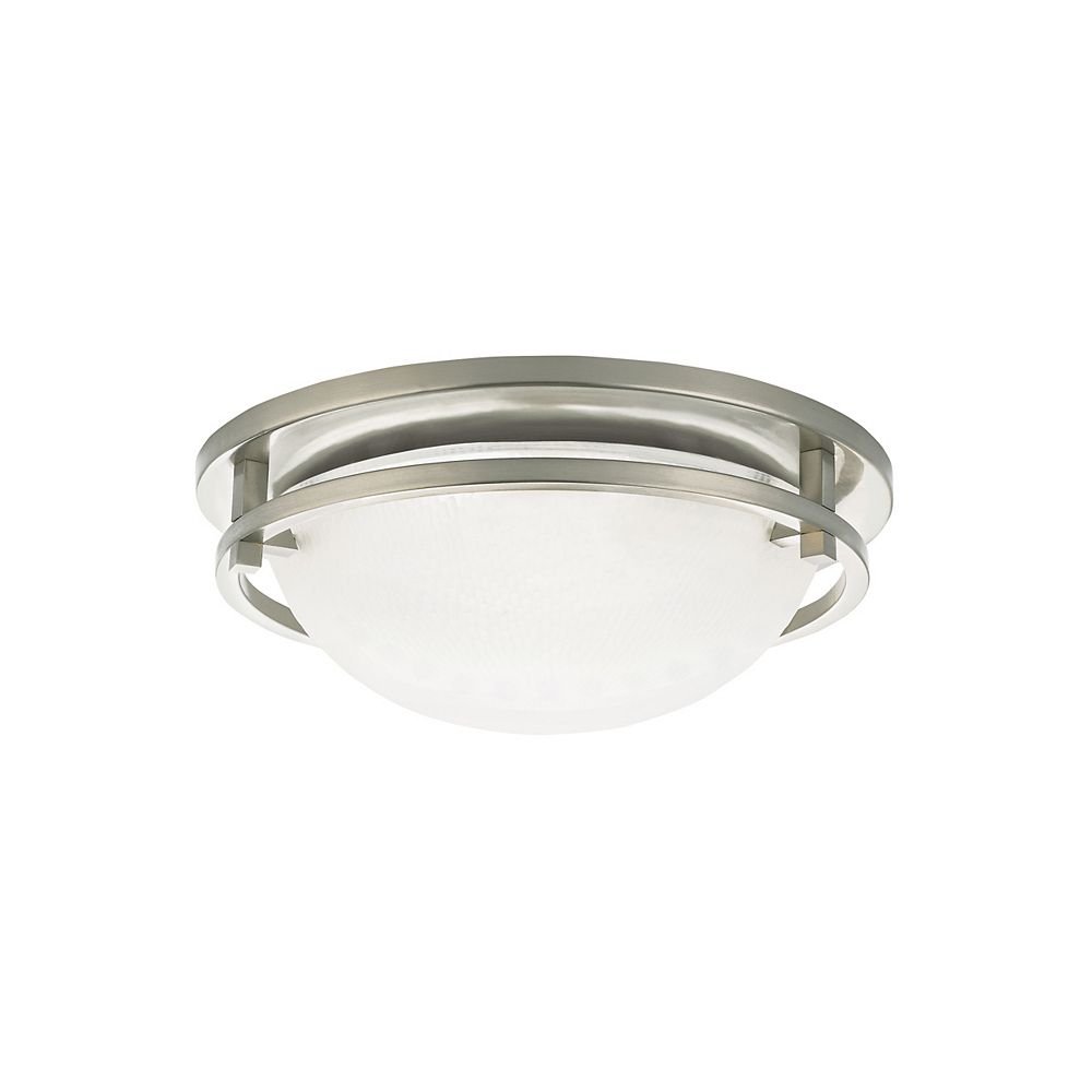 Sea Gull Lighting Eternity 3 Light Brushed Nickel Flush Mount With Clear Highlighted Satin sea-gull-lighting-eternity-3-light-brushed-nickel-flush-mount-with-clear-highlighted-satin