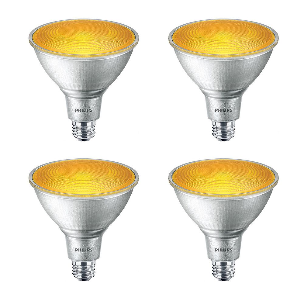 Philips 90W Equivalent Glass Yellow PAR38 LED Light Bulb (4-Pack) | The ...