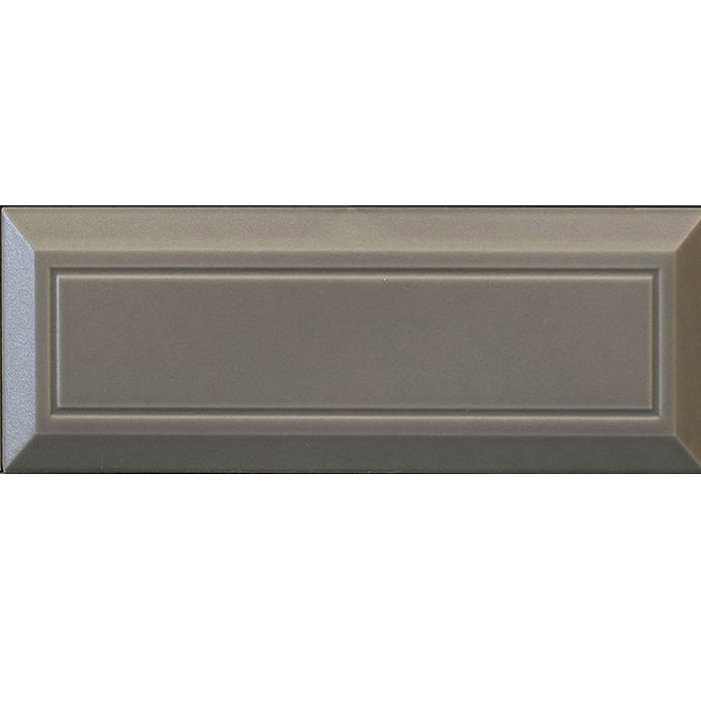 Modamo Gala Framed Matte Smoke Grey 3-inch x 9-1/10-inch Ceramic Wall ...