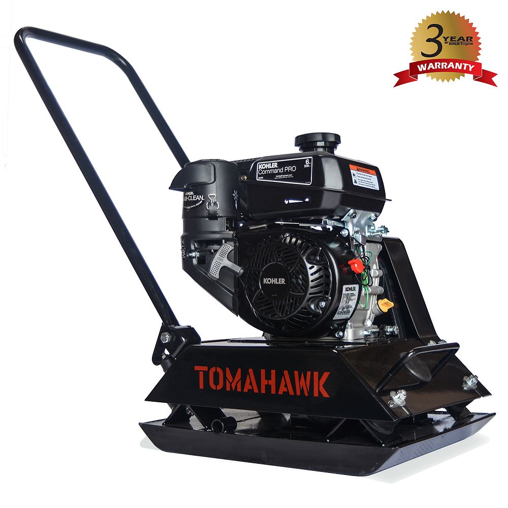 Tomahawk Power 6 HP Gas Plate Compactor for Asphalt/Soil Compaction ...