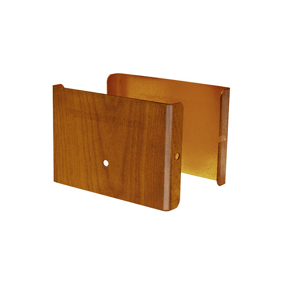 Fence Armor 4 inch. L x 3 inch. H x .5 inch. D Redwood Demi Fence Post ...