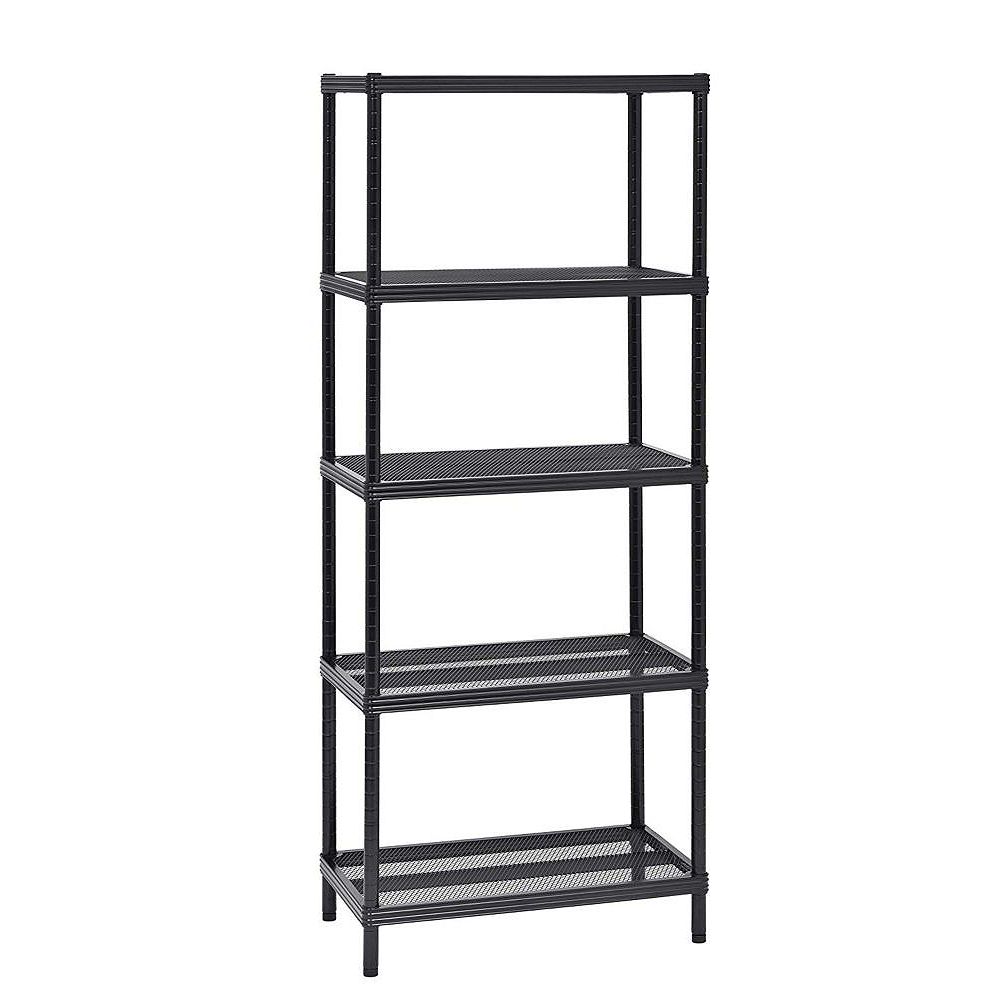 Muscle Rack 24 inch W x 59 inch H x 14 inch D 5-Tier Mesh Shelving Unit ...