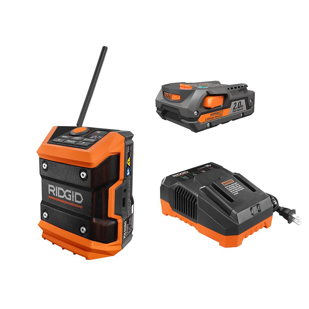 RIDGID Mini radio sans fil 18 V Bluetooth avec application radio ...
