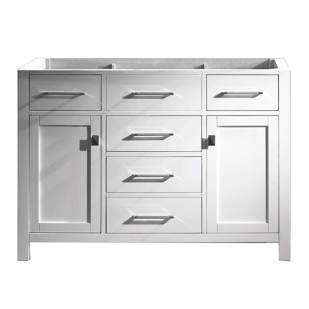 Virtu USA Caroline 48-inch Single Cabinet Only in White | The Home ...