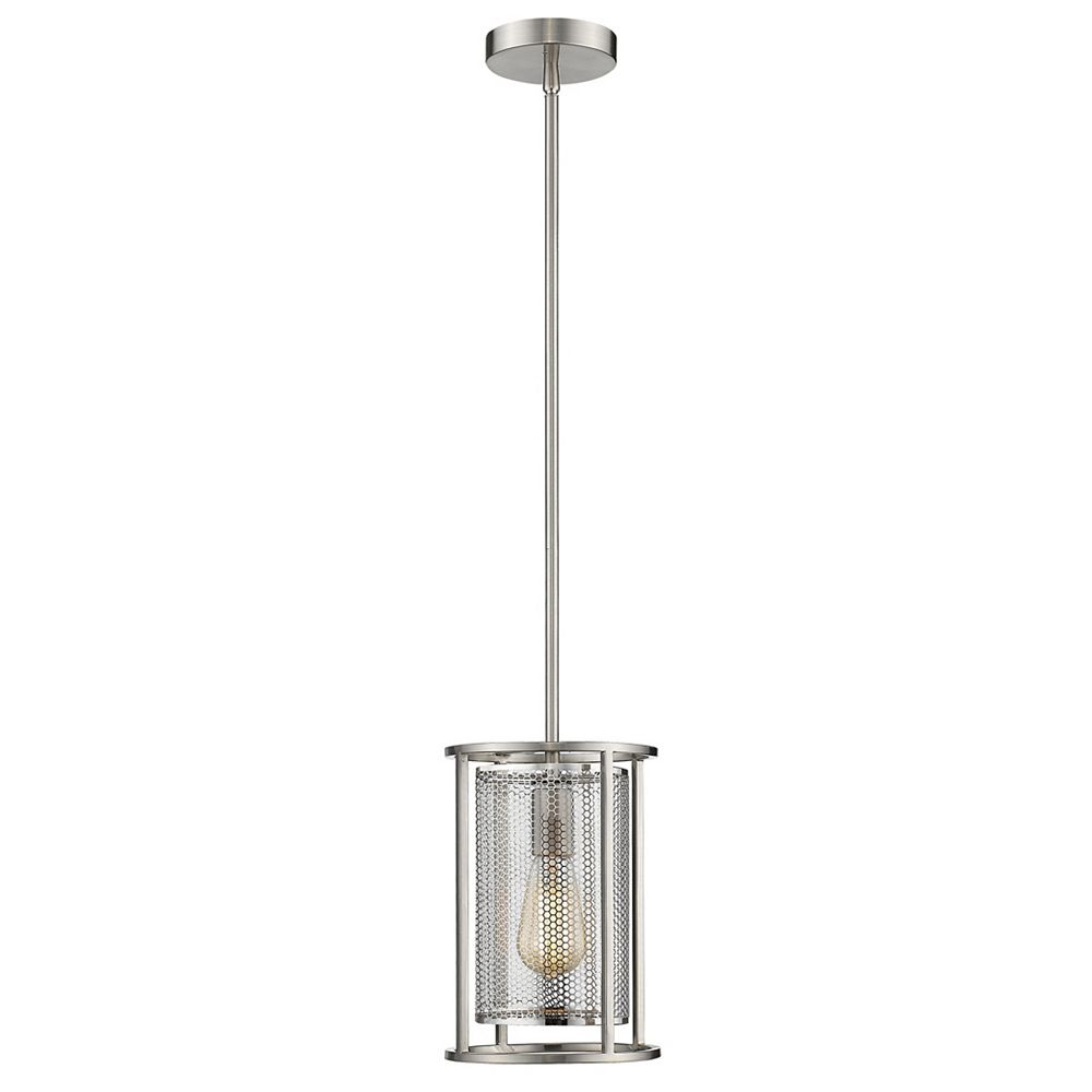 Eglo Verona Pendant Light 1L, Brushed Nickel Finish with Stainless ...