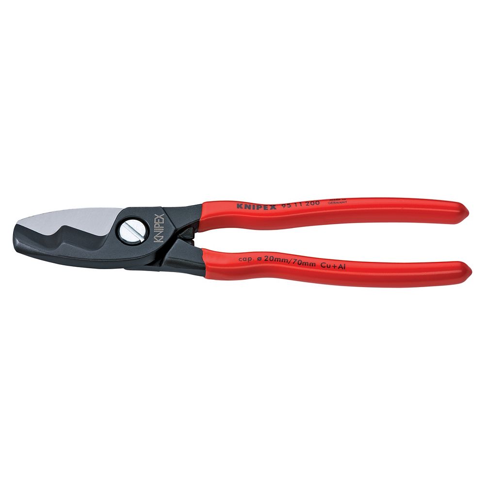 Knipex 8 In Heavy Duty Copper & Aluminum Cable Shears w/Twin Cutting ...
