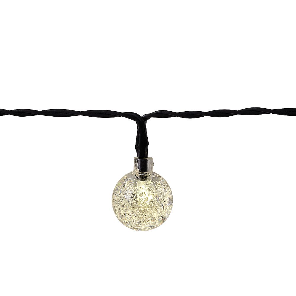 Hampton Bay 20 ft. Solar Powered 30 LEDs Globe Outdoor String Light ... Hampton Bay 20 ft. Solar Powered 30 LEDs Globe Outdoor String Light ...