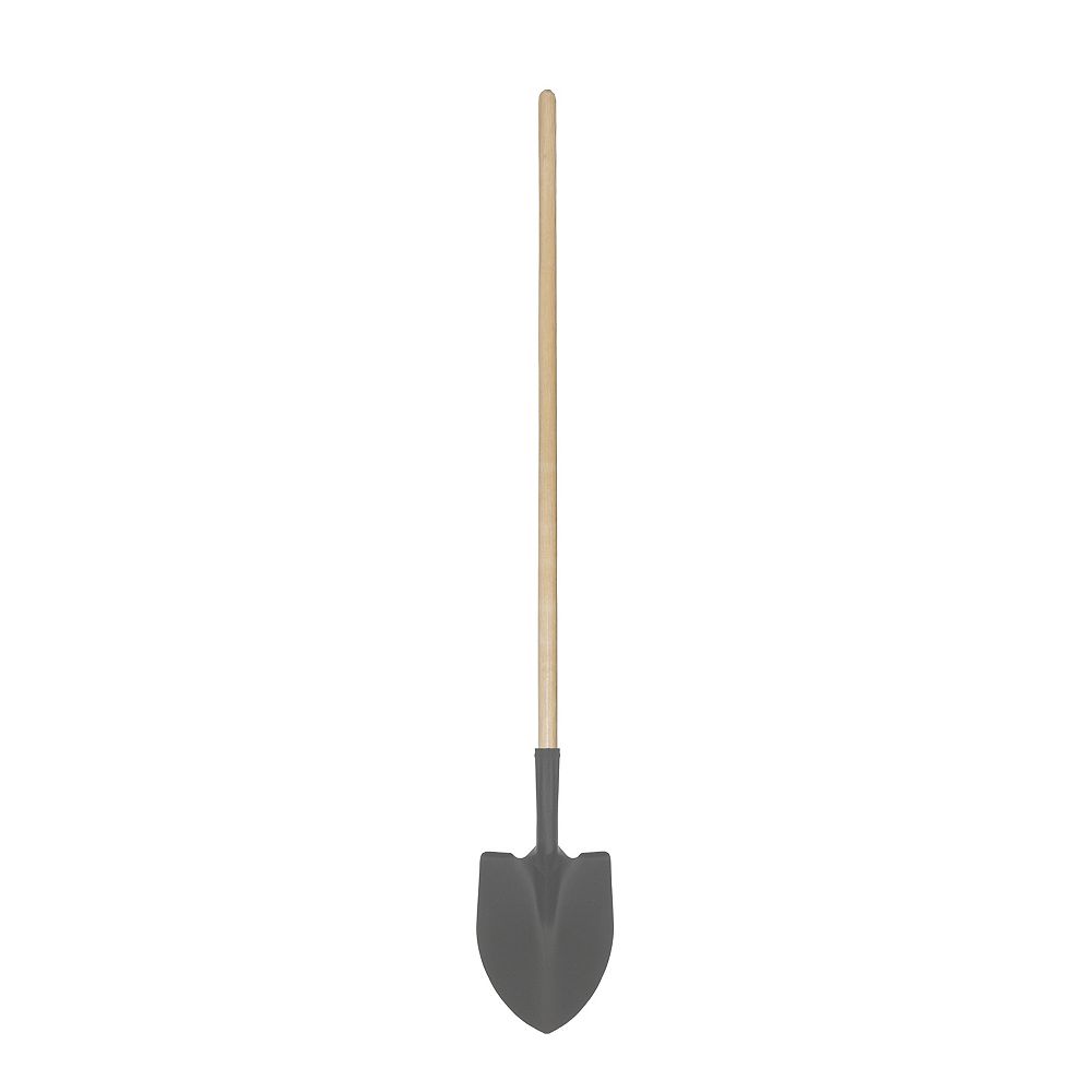 HDG Tempered Round Point Bladed Shovel with Long Wooden Handle | The ...