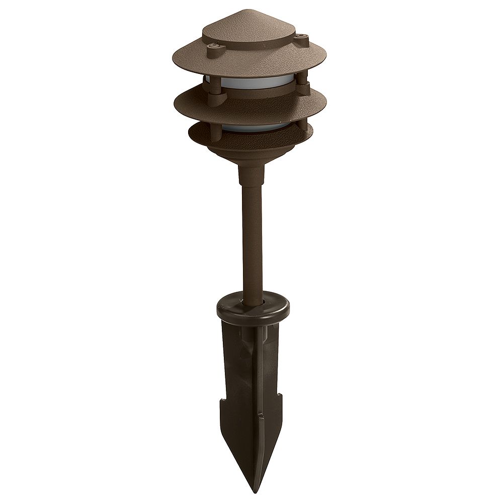 Orbit LED Landscape Path Light; Textured Bronze | The Home Depot Canada