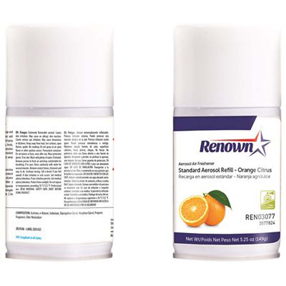 Renown Standard 6 Oz. Orange Citrus Odor Neutralizer Aerosol Dispenser ...