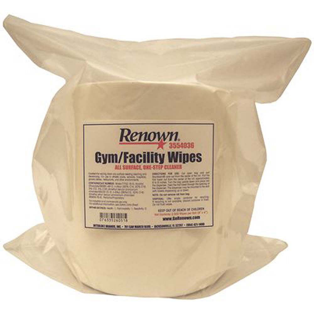 Renown All-Surface Cleaning Facility Gym Wipes, 8 In. X 5 In. (2,000 ...