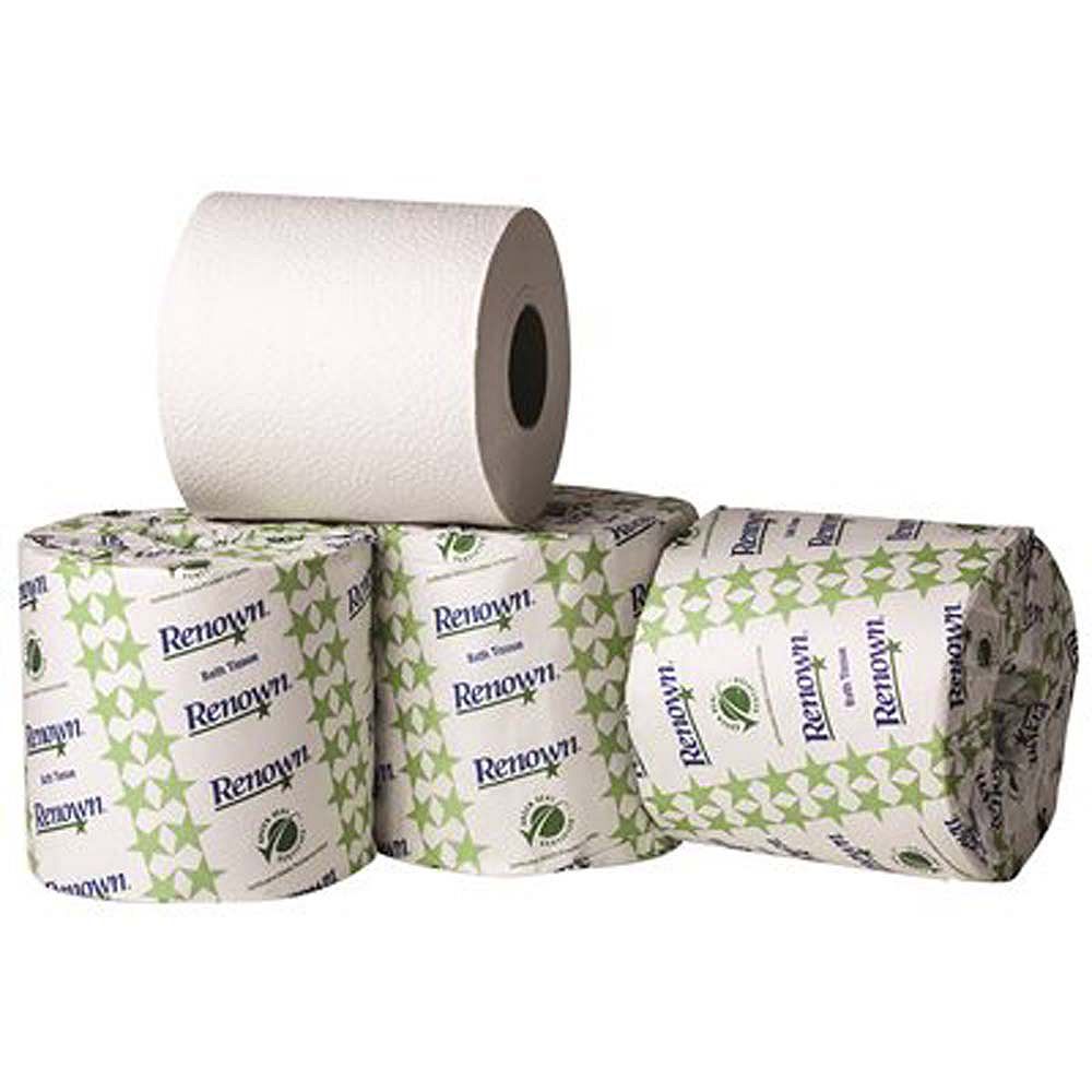 Renown Single Roll 2 Ply 4 5 inch X 3 75 inch Toilet Paper 500 Sheets renown-single-roll-2-ply-4-5-inch-x-3-75-inch-toilet-paper-500-sheets