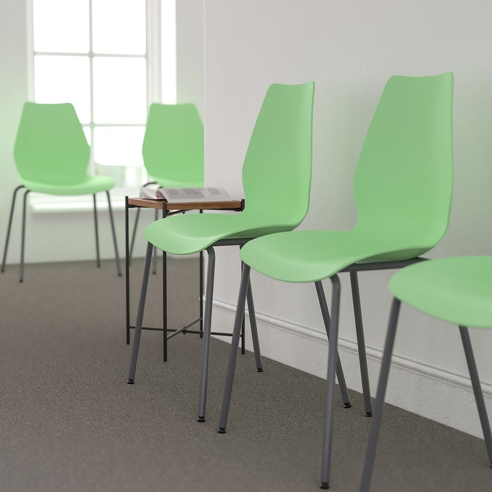 Flash Furniture Green Plastic Stack Chair | The Home Depot Canada
