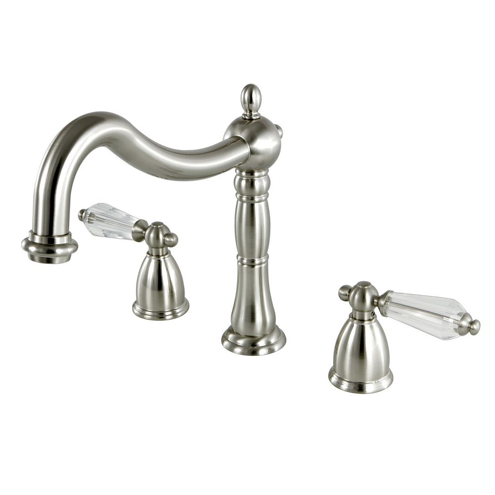 Kingston Brass Victorian Crystal 2-Handle Deck Mount Roman Tub Faucet ...