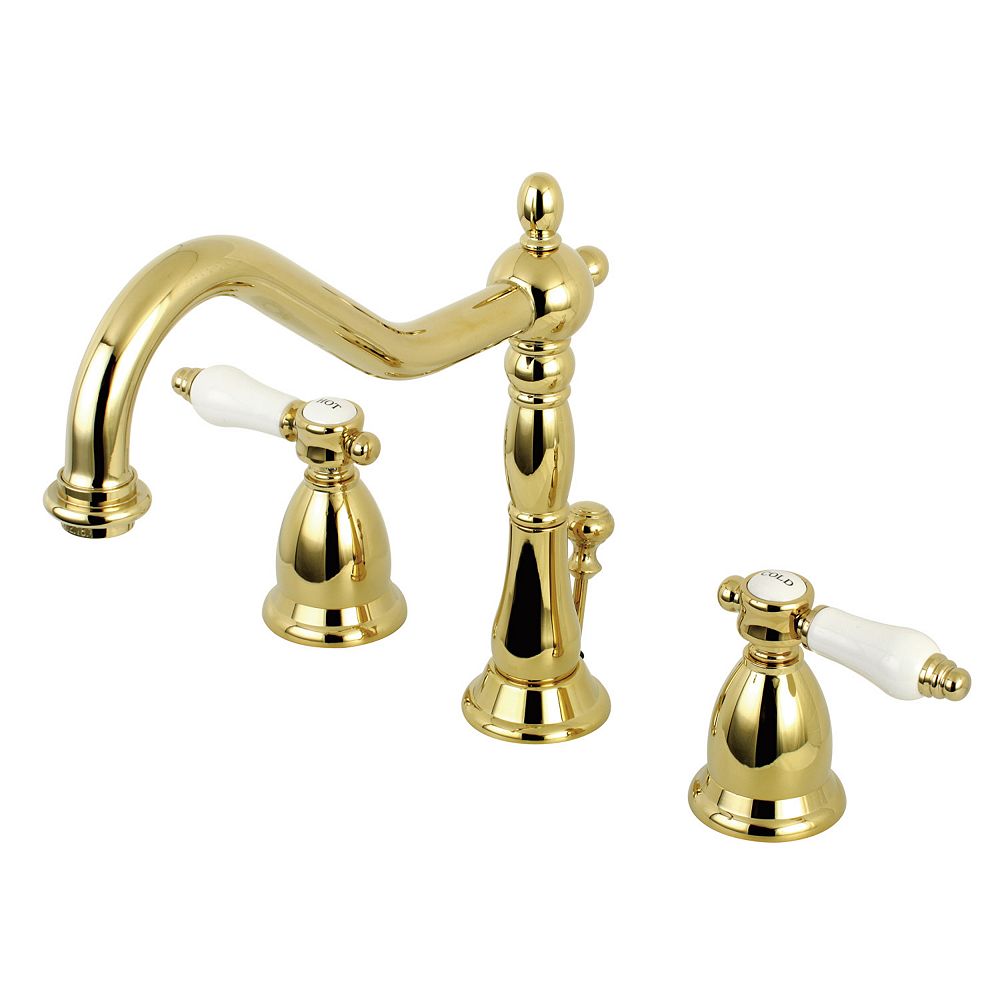 Kingston Brass Victorian Porcelain 8 In Widespread 2 Handle Bathroom
