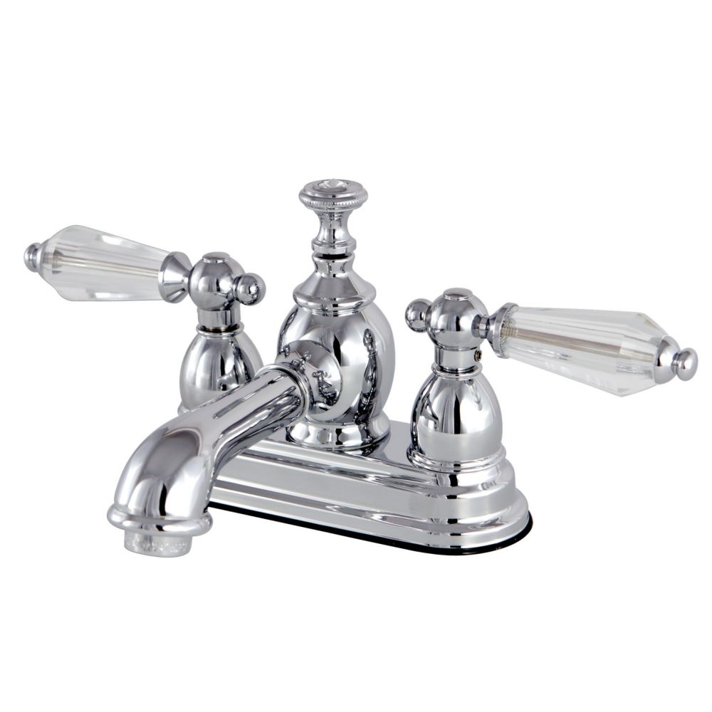 Kingston Brass Vintage Crystal 4 in. Centerset 2-Handle Bathroom Faucet ...