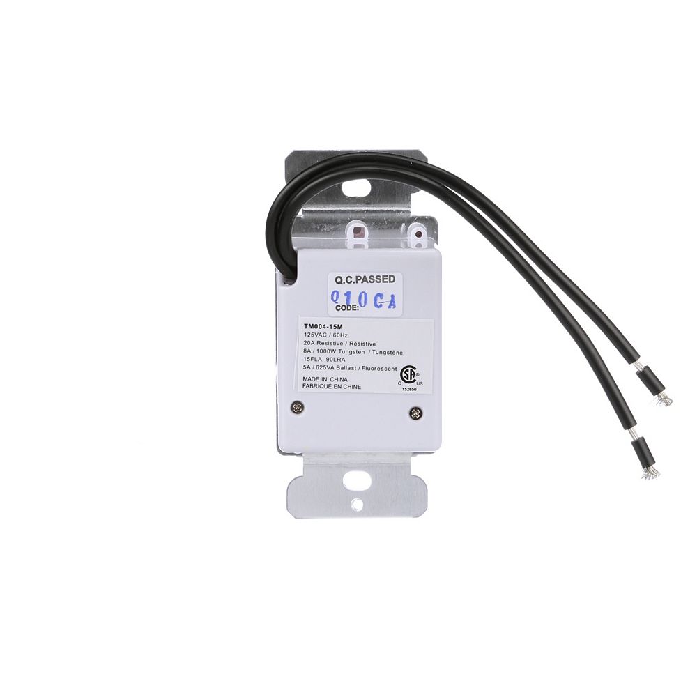 Southwire 15-Minute In-Wall Spring Wound Countdown Timer Switch, White ...