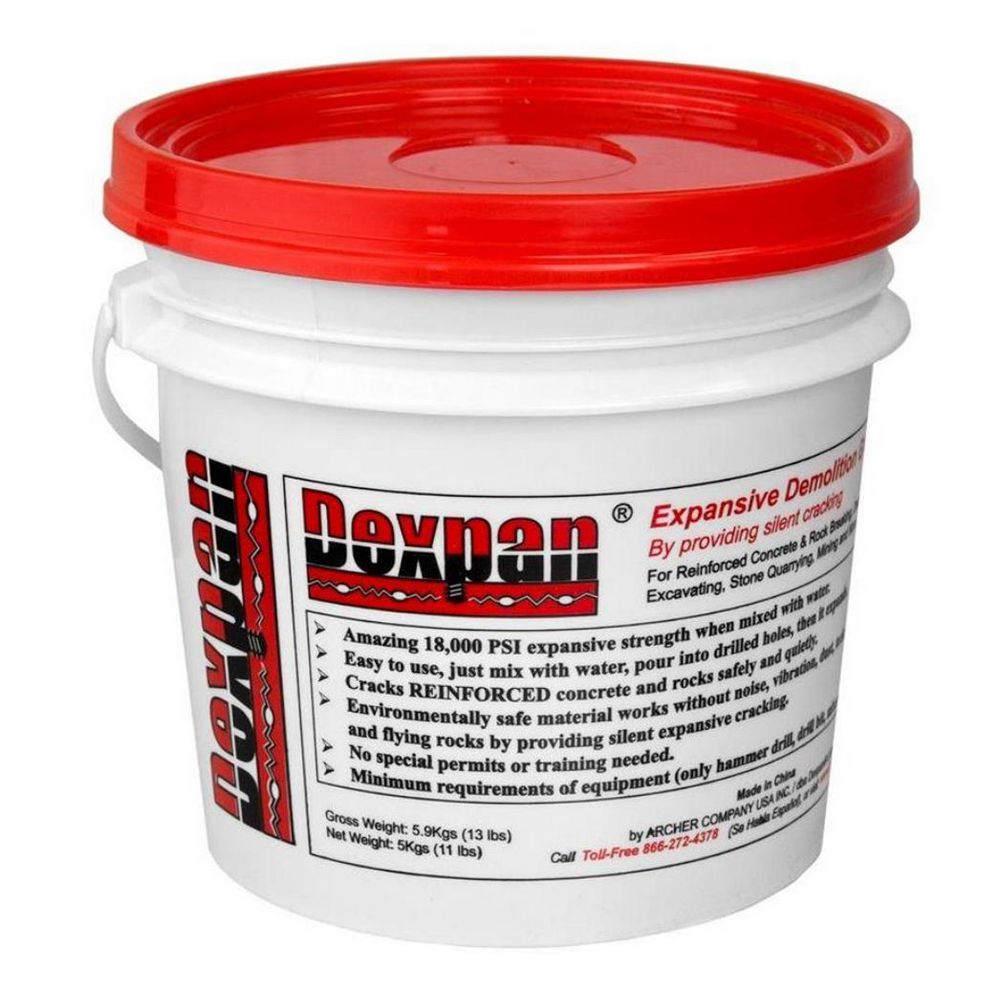 Dexpan Type 1 Expansive Demolition Grout for Breaking Concrete Rock ...
