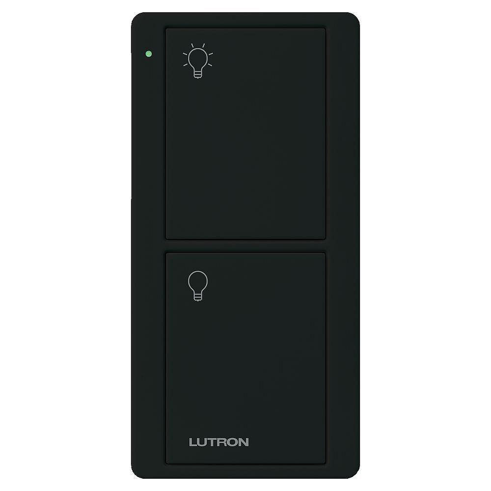 Lutron 2-Button Pico Remote for Caseta Wireless Smart Switch, Black ...