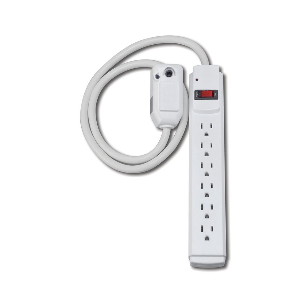 Southwire 6 Outlet Fire Shield Power Strip with Surge Protection 3 ft ...