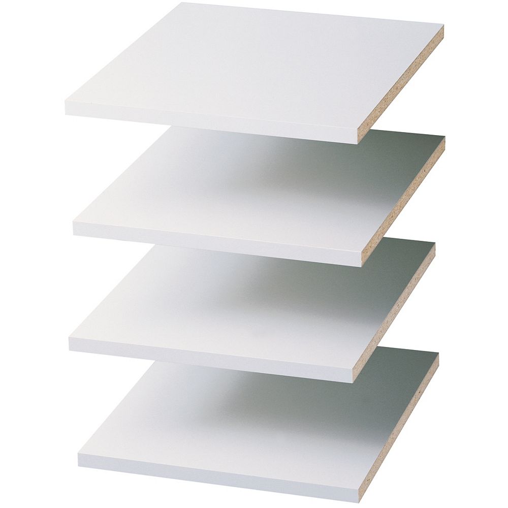 Closet Evolution 12-inch Shelves in White (4-Pack) | The Home Depot Canada