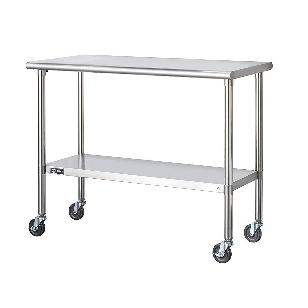 Trinity Table en acier inoxydable TRINITY EcoStorage-NSF-NSF-Avec ...