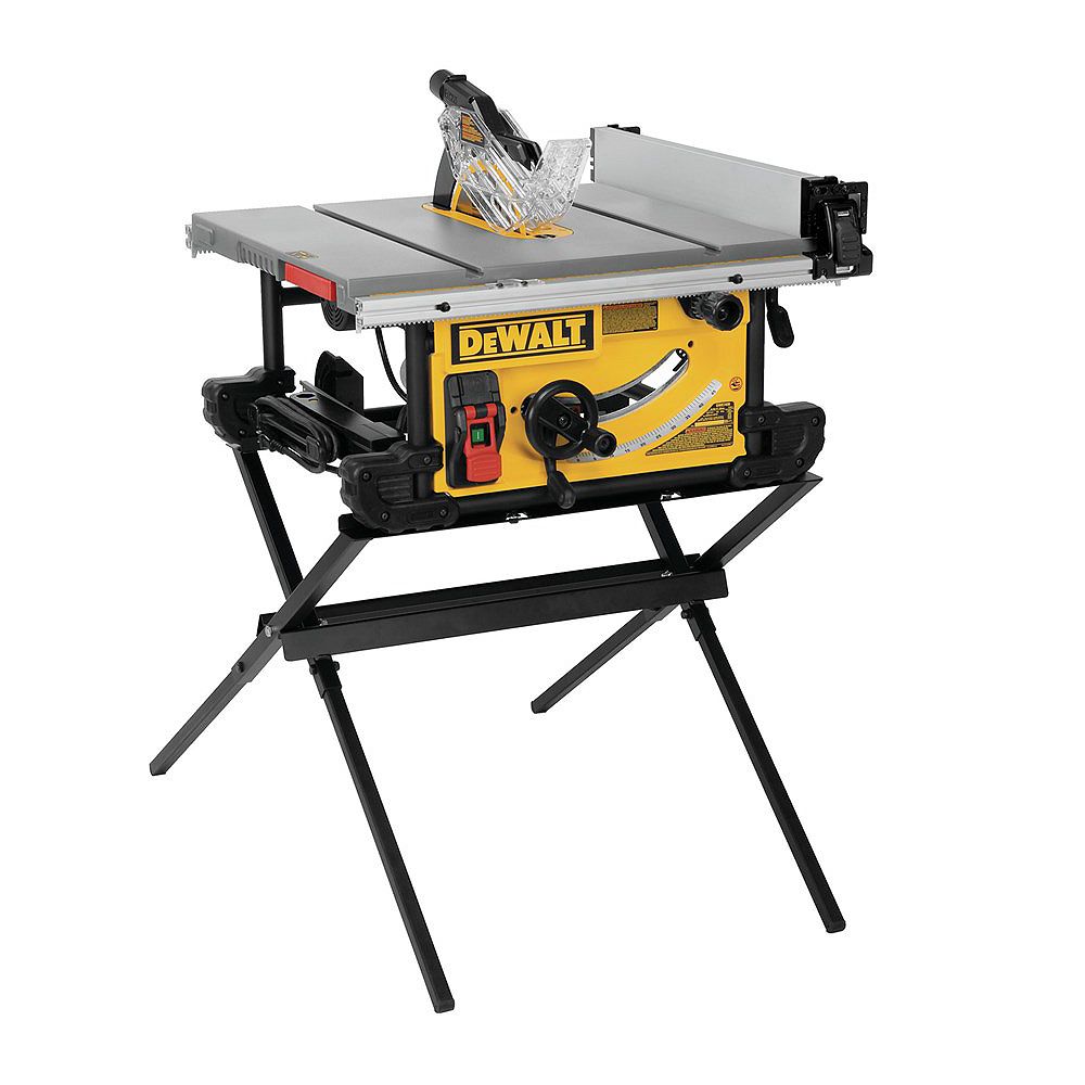 DEWALT 15 Amp Corded 10-inch Jobsite Table Saw with Scissor Stand | The ...