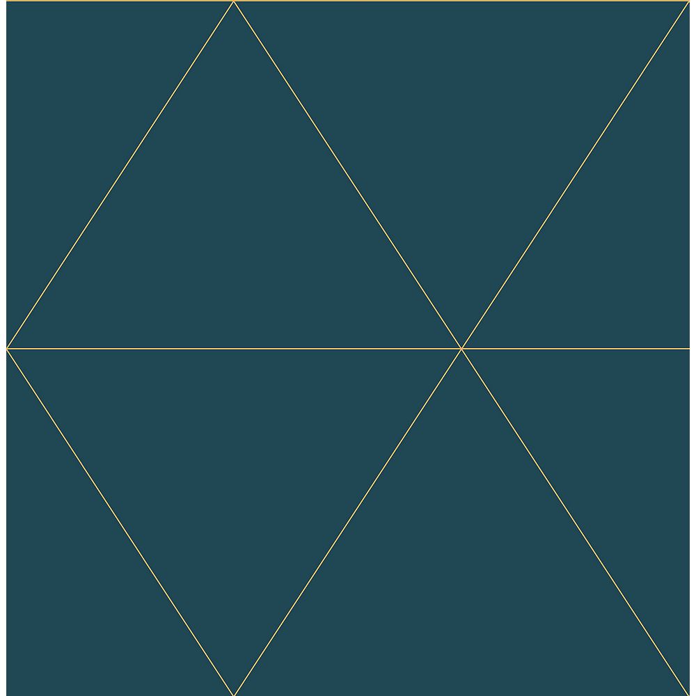 A-Street Prints Twilight Teal Geometric Wallpaper | The Home Depot Canada