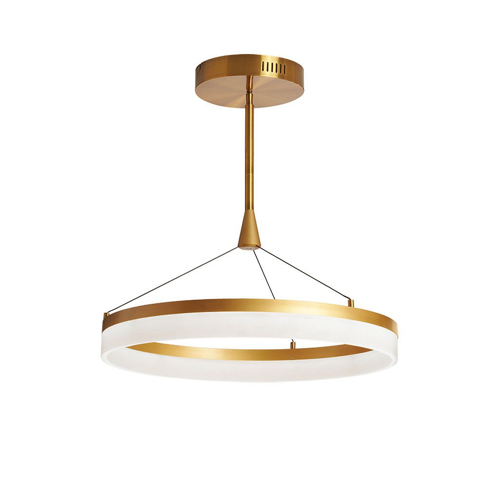 Dainolite LED Circular Pendant, Vintage Bronze Finish, Frosted White ...